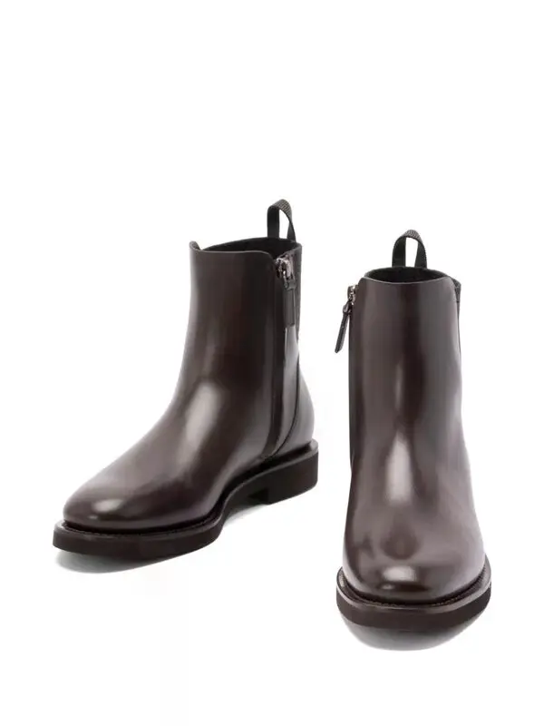 Brunello Cucinelli 30mm Monili-chain Leather Ankle Boots