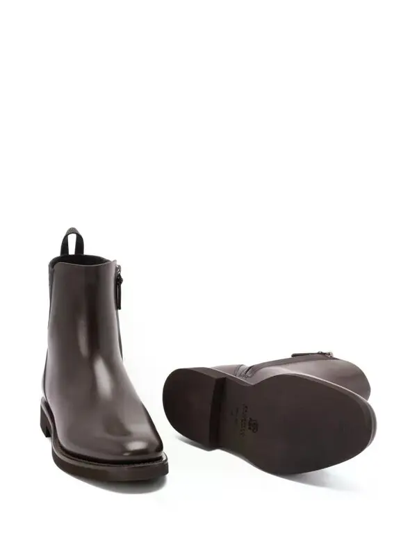 Brunello Cucinelli 30mm Monili-chain Leather Ankle Boots