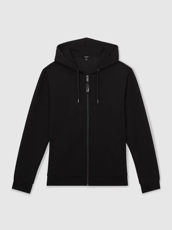 REISS Malvern Interlock Zip-through Hoodie