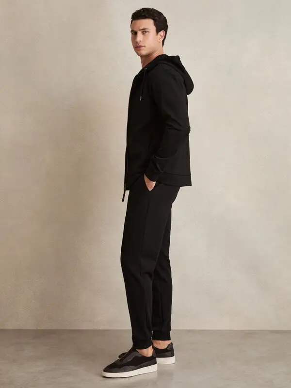 REISS Malvern Interlock Zip-through Hoodie