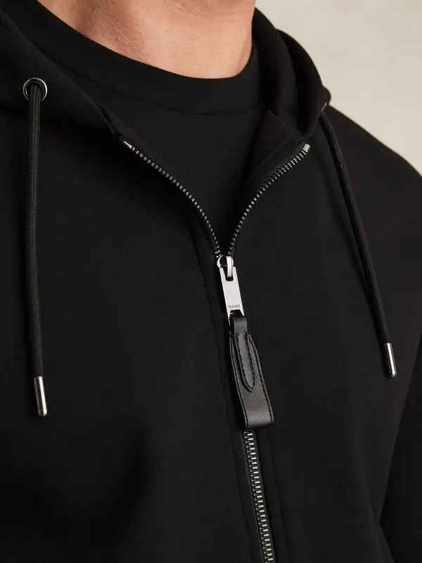 REISS Malvern Interlock Zip-through Hoodie