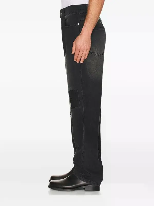 SINCLAIR Patchwork Panel Straight Leg Jeans