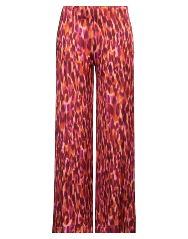 JUCCA Wide-leg Leopard-print Pants - Pink