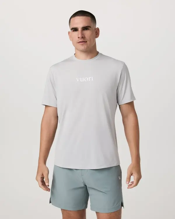 Vuori Short Sleeve Viewpoint Performance T-shirt 2.0 Pro - Sky Grey Pro
