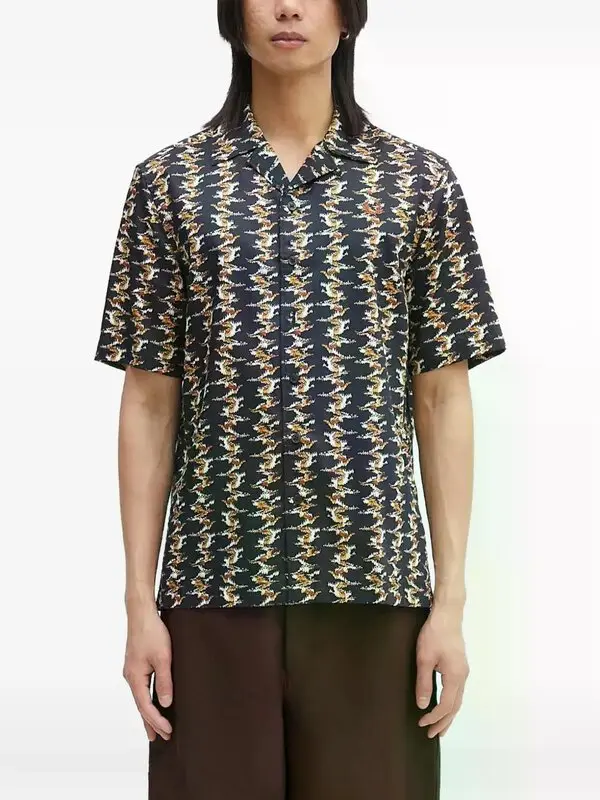 Fred Perry Camp-collar Patterned Shirt
