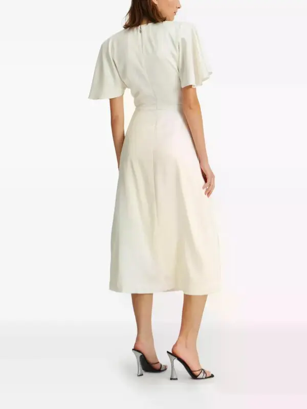 ROTATE BY BIRGER CHRISTENSEN Satin Slit Midi Dress