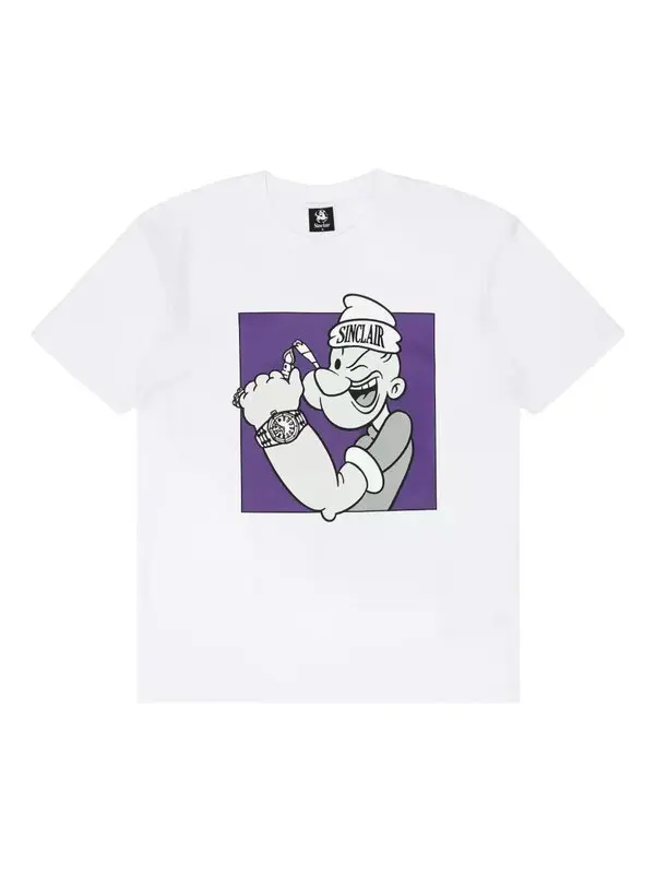 SINCLAIR Popeye-print T-shirt - White