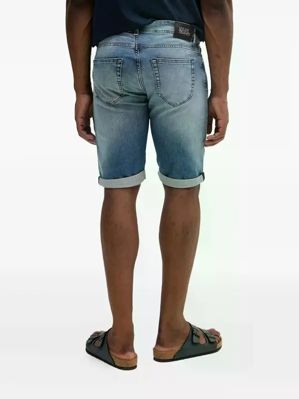 Karl Lagerfeld Cuffed Denim Shorts