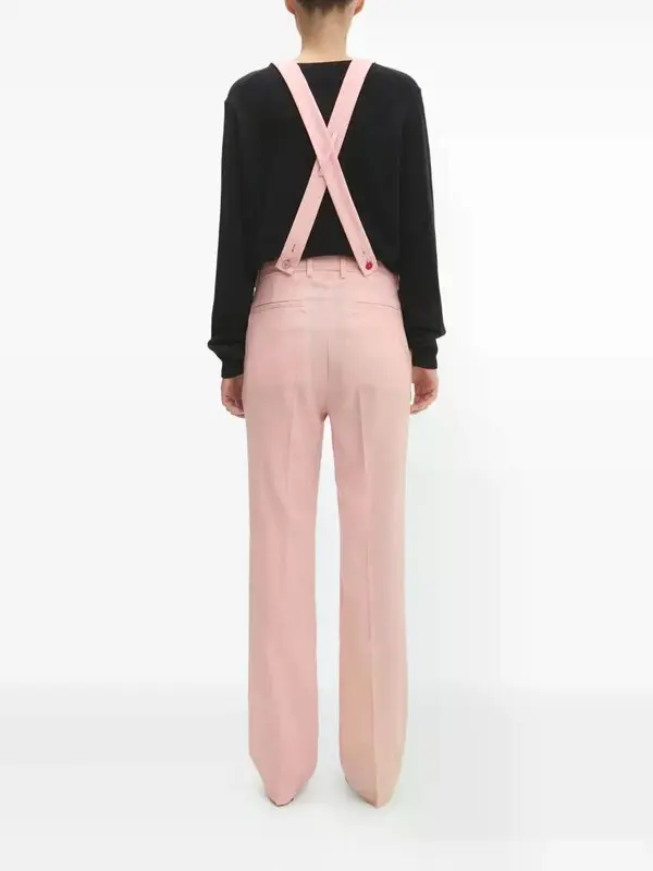 Fiorucci Wool Trousers With Embroidered Straps