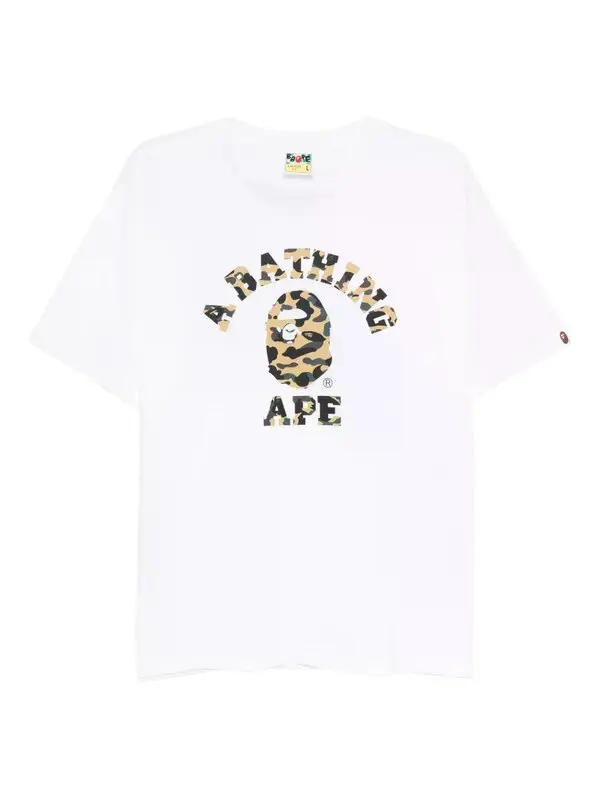 A BATHING APE 1st Camo College T-shirt - White