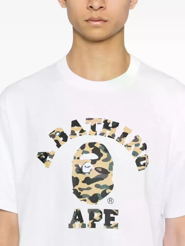 A BATHING APE 1st Camo College T-shirt - White