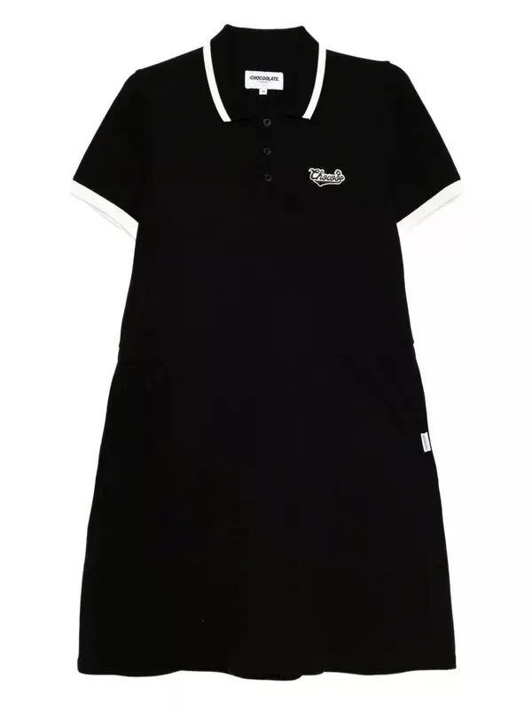CHOCOOLATE Polo Shirt Dress - Black