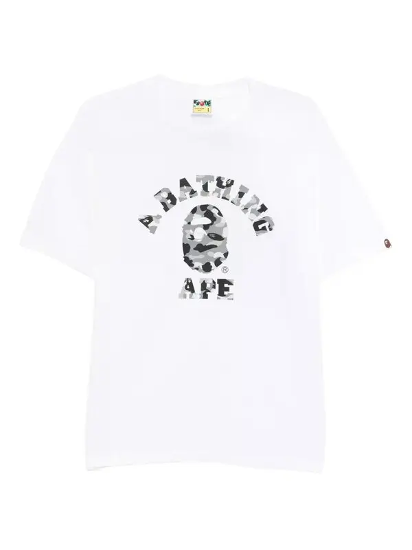 A BATHING APE 1st Camo College T-shirt - White