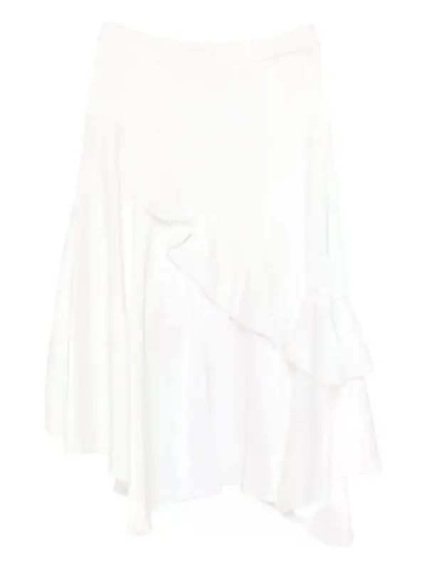 TOUT A COUP Ruffled Asymmetric Hem Skirt