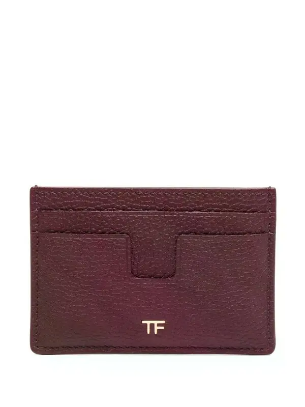 TOM FORD Logo-plaque Card Holder - Red