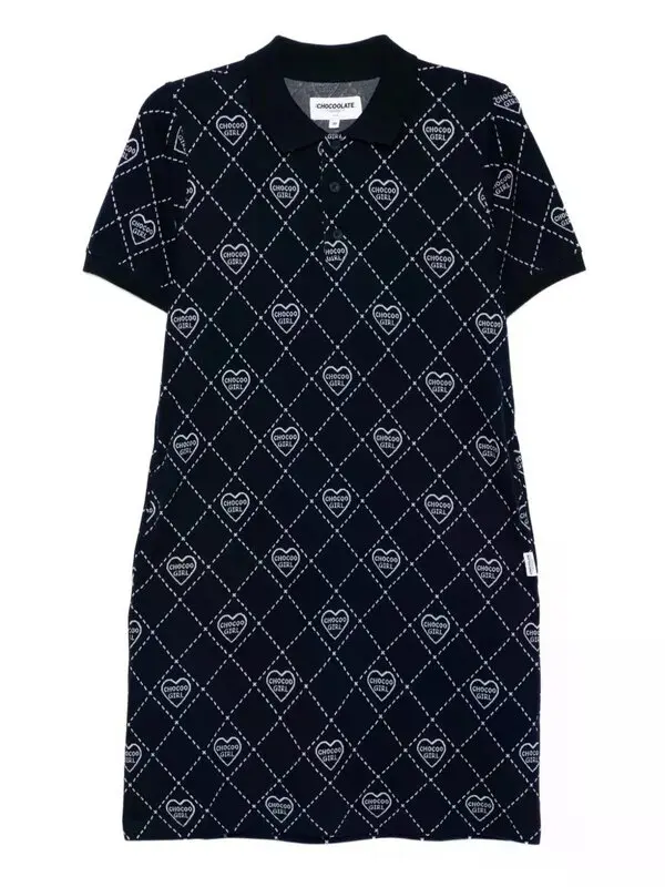 CHOCOOLATE Polo Dress - Blue