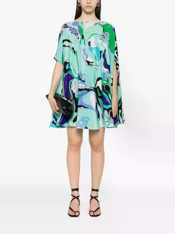 Emilio Pucci Orchidee-print Silk Dress