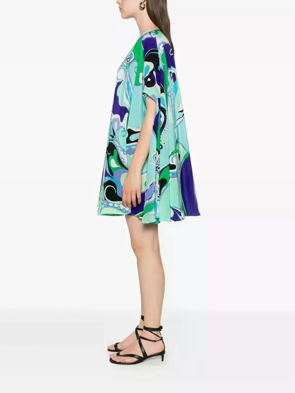 Emilio Pucci Orchidee-print Silk Dress