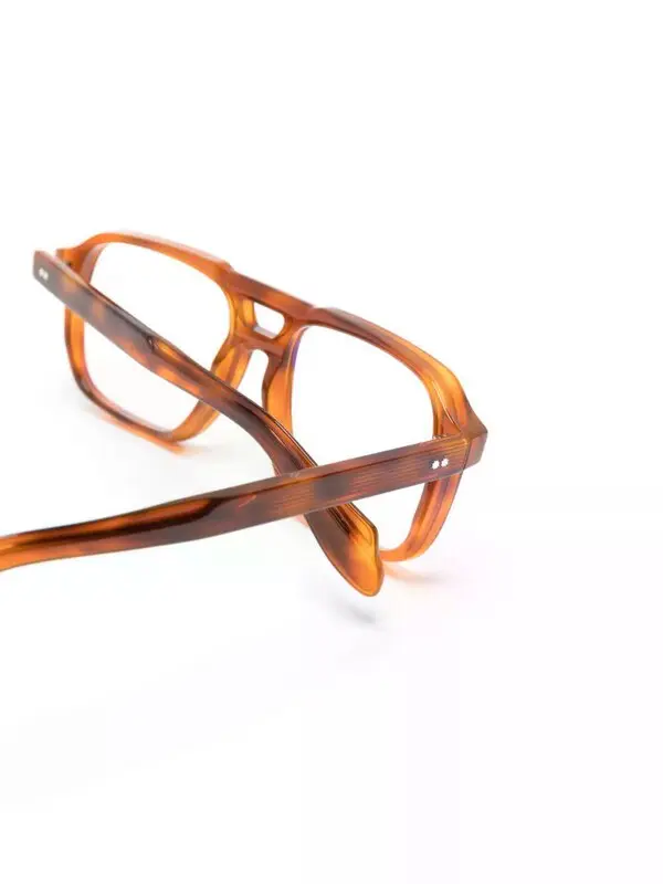 CUTLER & GROSS Tortoiseshell-effect Rectangle-frame Glasses