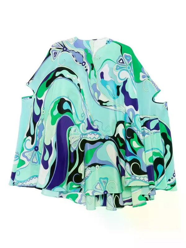 Emilio Pucci Orchidee-print Silk Dress - Green