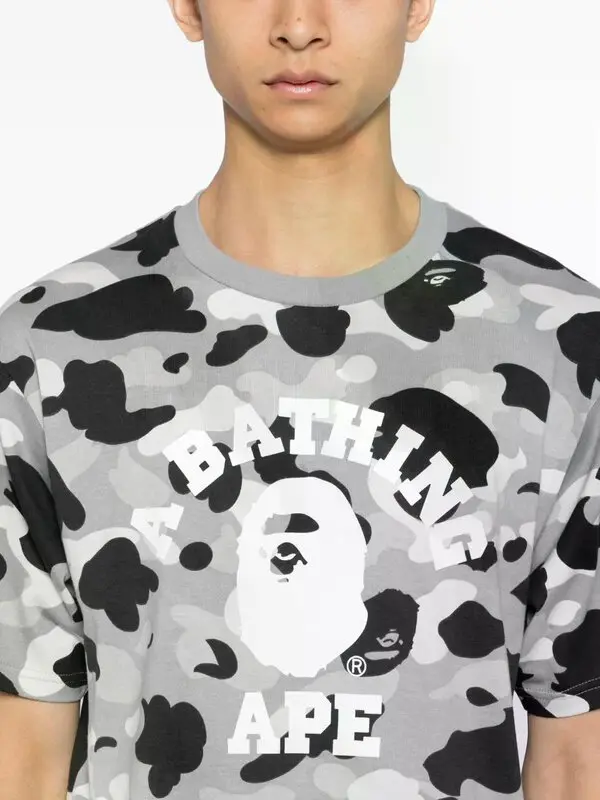 A BATHING APE 1st Camo College T-shirt - Grey