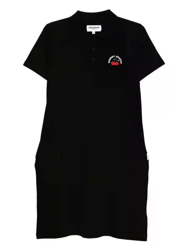 CHOCOOLATE Logo-embroidered Polo Dress