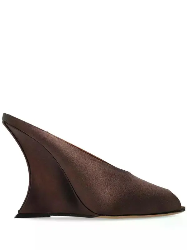 Paris Texas 125mm Satin-finish Heeled Sandals - Brown