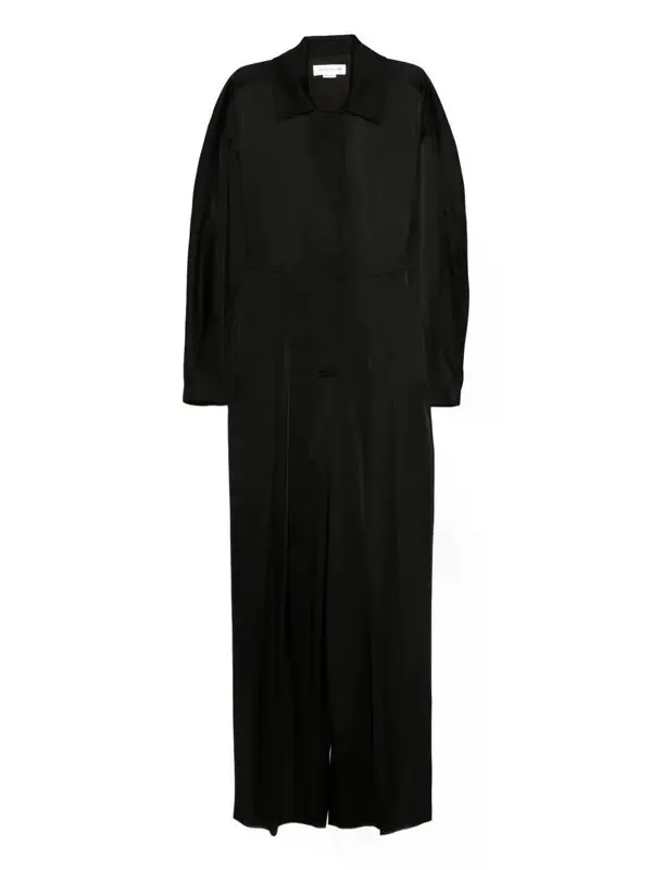 Victoria Beckham Pleated Cinched Jumpsuit - Black