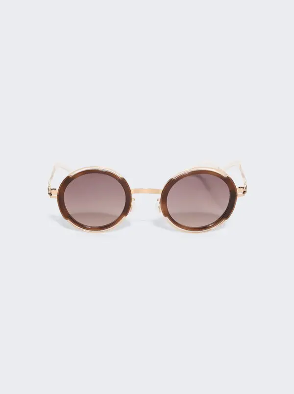 Mykita Pearl Round Sunglasses - Gold