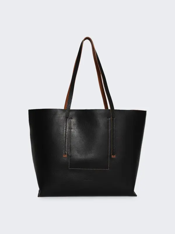 Rick Owens Leather Shopper Tote - Black