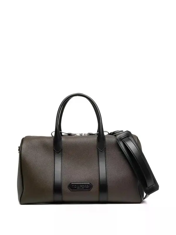 TOM FORD Leather Duffle Bag - Brown
