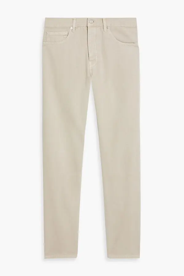 FRAME The Straight Cotton-canvas Jeans - Beige