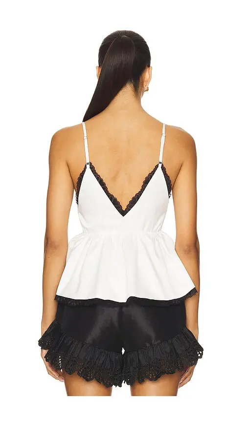 KIKA VARGAS Annabelle Top With Lace Trim