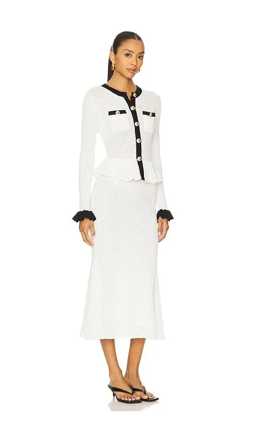 knitted high neck pleated dress Pleated V-Neck Women Knit Maxi Dress – GOELIA main image 1