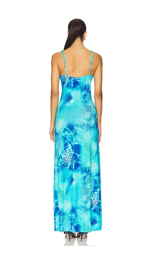 Luli Fama Plunge Long Dress In Multicolor - 41% Off | Editorialist