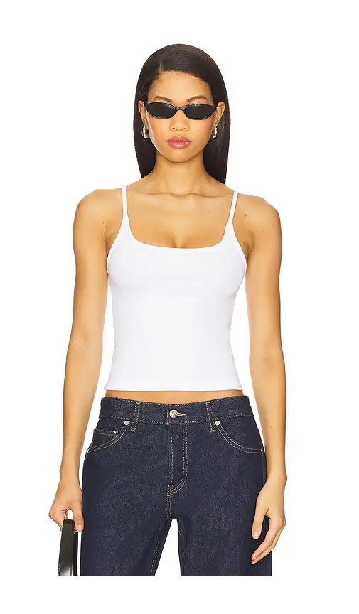 BOBI Knit Top/ribbed Top - White