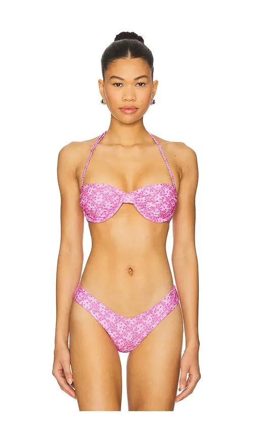 KULANI KINIS Retro Balconette Bra Bikini Top - Starlight Saloon