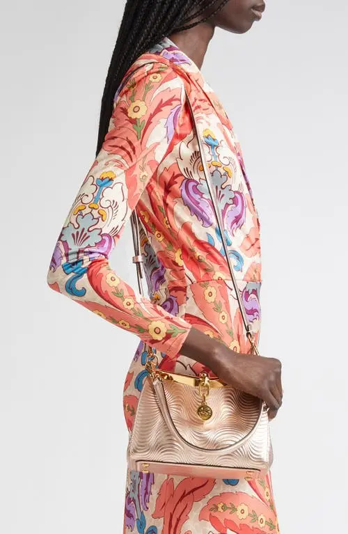 Etro Vela Wave Leather Shoulder Bag