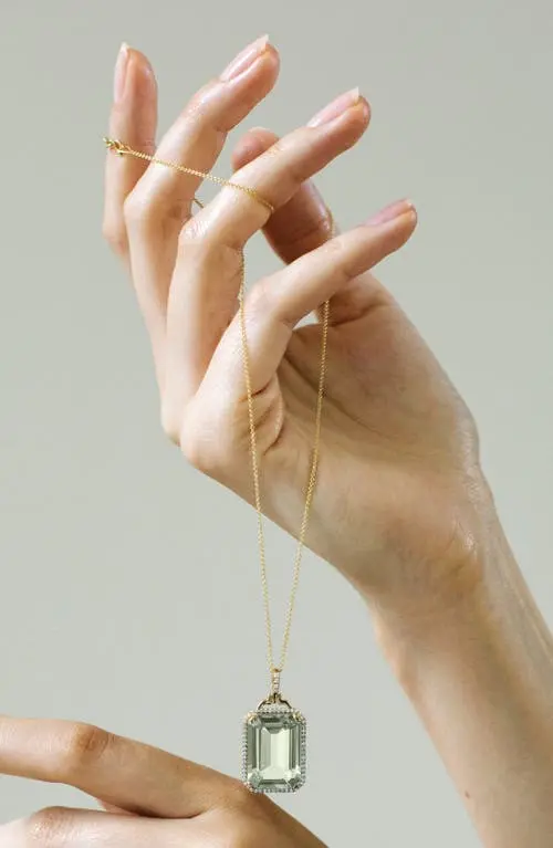 Goshwara Gossip Emerald-cut Prasiolite Pendant Necklace
