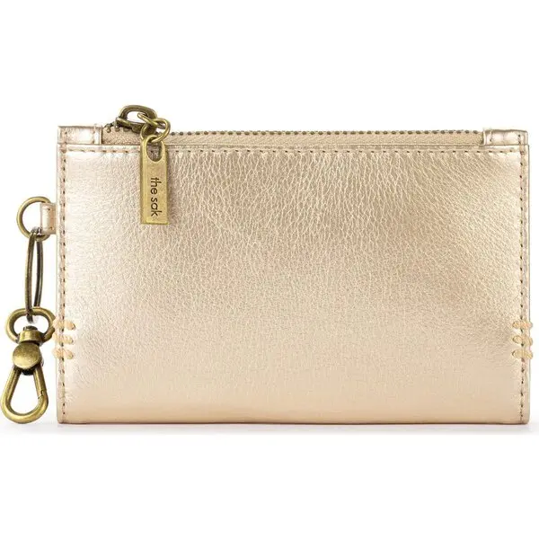 THE SAK Encino Leather Card Wallet - Light Gold