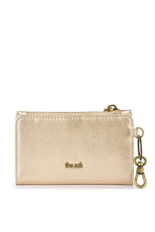 THE SAK Encino Leather Card Wallet - Light Gold