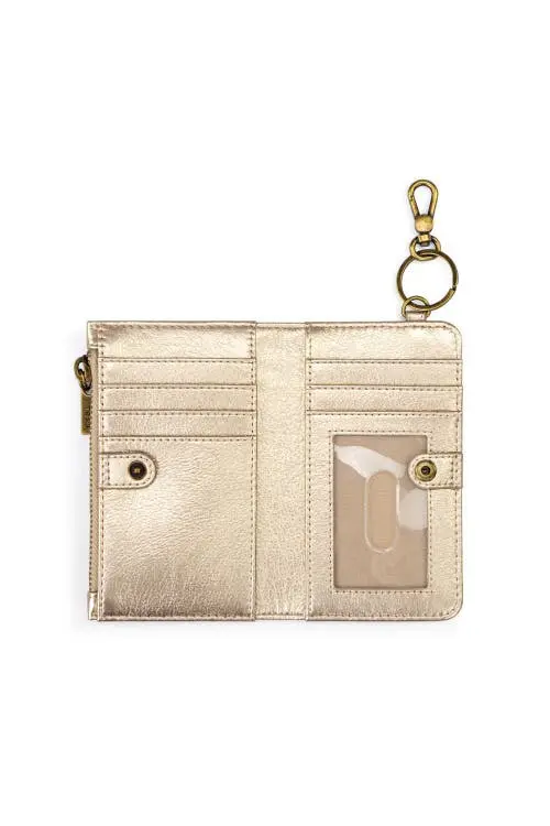 THE SAK Encino Leather Card Wallet - Light Gold
