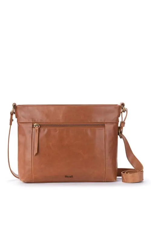 THE SAK Melrose Leather Crossbody Bag - Tobacco Floral Emboss
