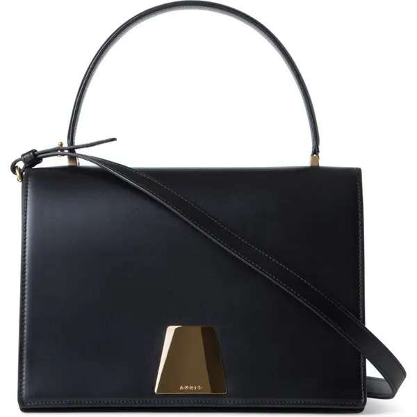 Akris Medium Alice Top Handle Bag - Black