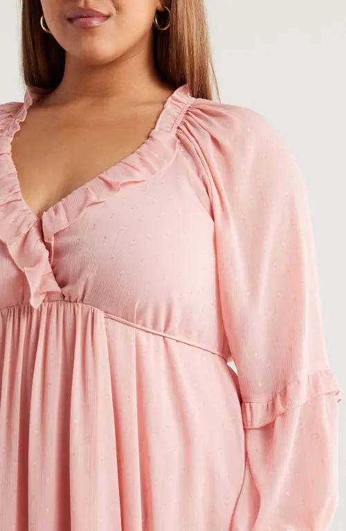 Socialite Metallic Floral Print Maxi Dress In Blush - 72% Off | Editorialist