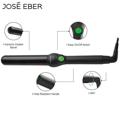 JOSE EBER Clipless Curling Iron - Black