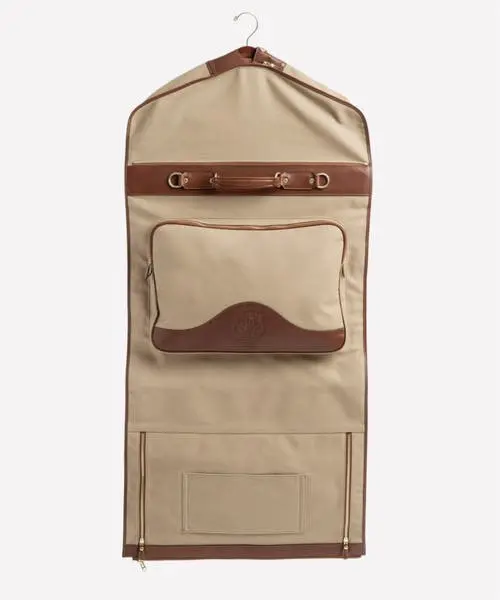 Ghurka Packet No. 83 Garment Bag - Khaki Twill / Vintage Chestnut