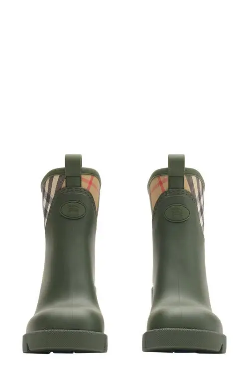 Burberry Marsh Stamp Heel Rain Boots - Loch