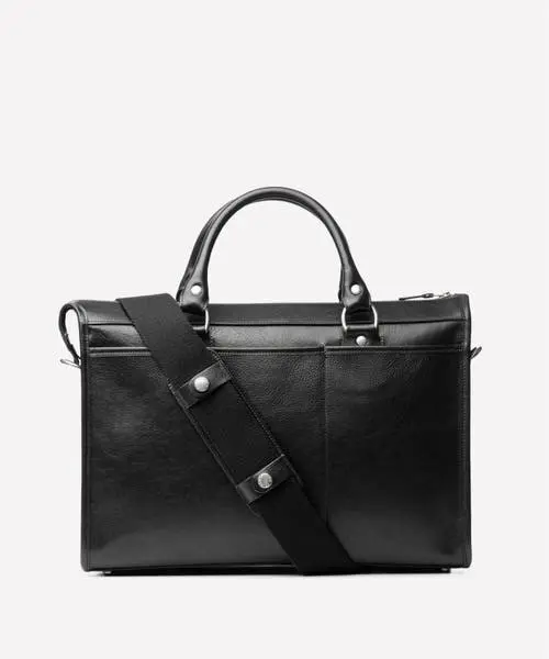 Ghurka Examiner No. 5 Briefcase - Vintage Black Leather