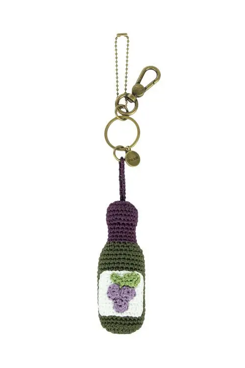 THE SAK Yarnicharmz Hand Crochet Danglefood - Wine Bottle